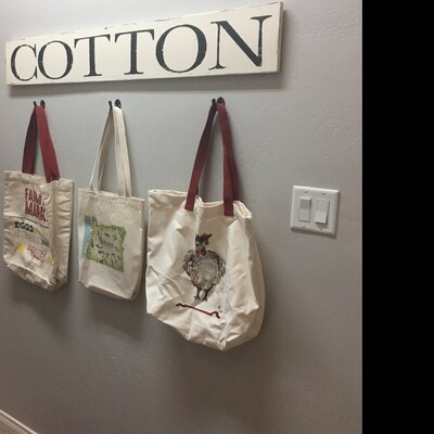 Cotton Sign / You Pick Size /farmhouse Sign / Hand Painted Distressed ...