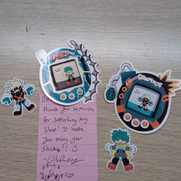 My Hero Tamagotchi Stickers! - MHA - Bakugou, Deku, Todoroki, Denki ...