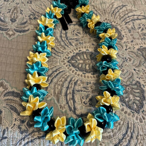 Gold Hawaiian Ribbon Lei,graduation Lei,anniversary Lei,wedding Lei ...