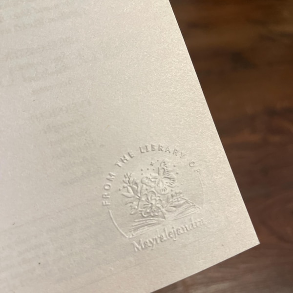 Book Embosser Personalized Custom From the Library of Book Stamp ...
