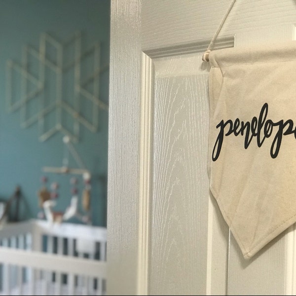 Custom Banner / Block Font / Custom Wall Flag - Etsy