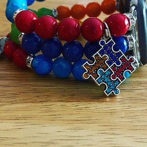 Multicolored Rhinestone Autism Awareness Puzzle Piece Charm - Etsy