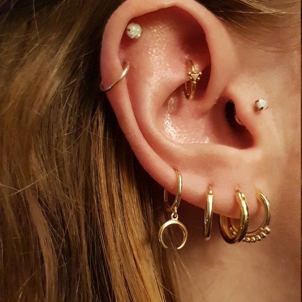 Tragus Earring Hoop. Rook Earring. Conch Earring. Forward Helix Hoop ...