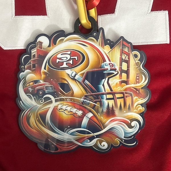 Full Color Custom Fan Chain Giant Logo Necklace Sports Homerun Turnover ...