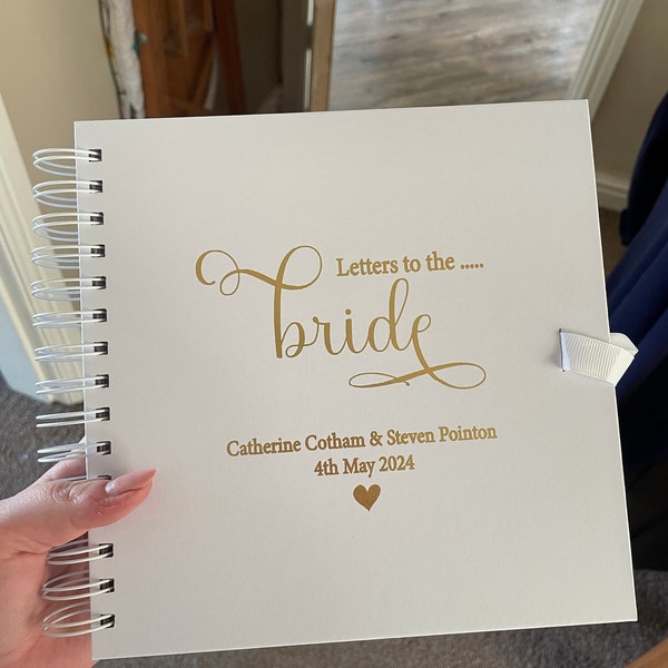 Personalised Letters to the Bride Multiple Colours Scrapbook or Photo ...