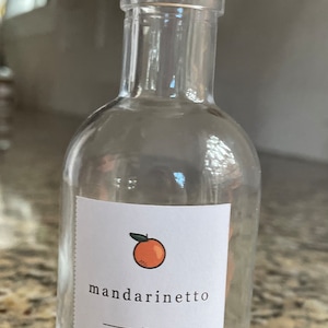 Homemade Mandarinetto Orangecello Bottle Label Template - Printable ...