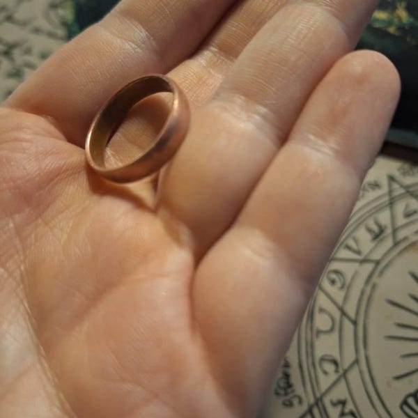 Hand Carved Copper Roman Numeral Ring - Etsy