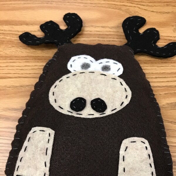 Moose Sewing Pattern, Plush Felt Moose Stuffed Animal Sewing Pattern ...