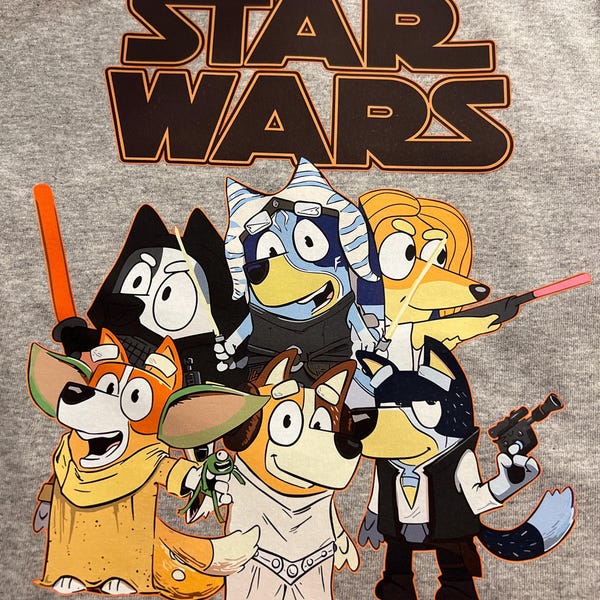 Bluey 4th of July Ready to Press DTF, Full Color Bluey Transfer Prints ...