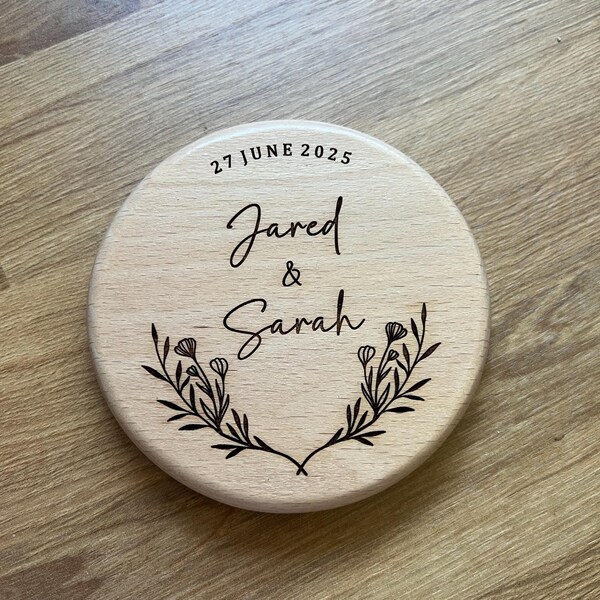 Custom Wooden Personalized Coasters Gift Set for Her | Engraved ...