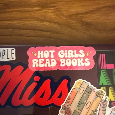 Hot Girls Read Books Sticker Holographic Waterproof Kindle Laptop Funny ...