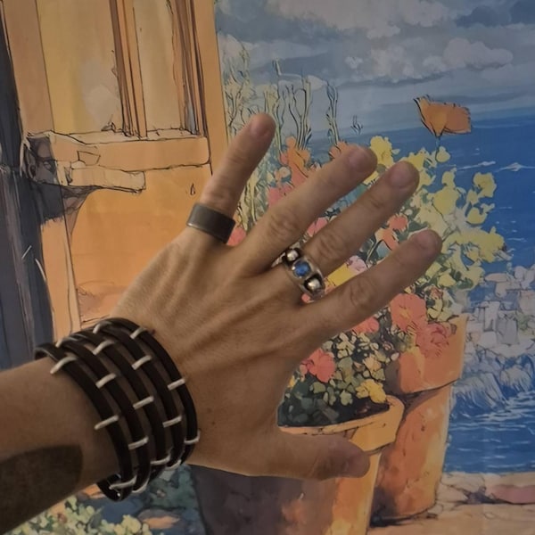 The Defender Bold and Edgy Statement Leather and Silver Cuff Bracelet ...