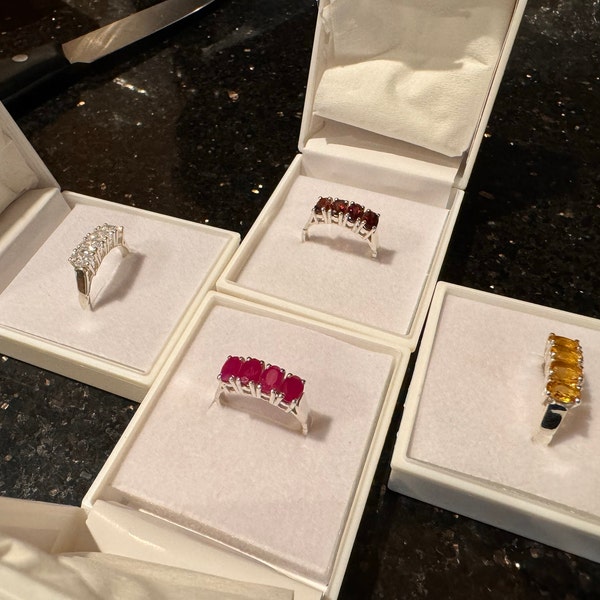 Unique Garnet Ring for Men/ 925 Sterling Silver/ AAA Quality Garnet ...