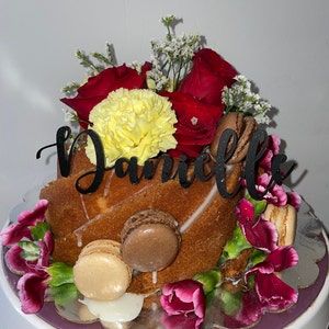 Cursive Acrylic Custom Cake Name Tags Cake Charms Place - Etsy