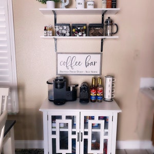 Coffee Sign Coffee Bar Brewed Fresh Daily Self Serve Sign Wood Sign ...