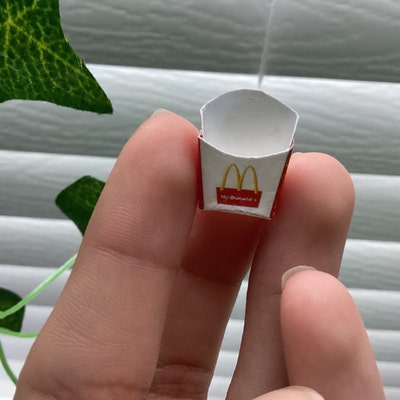 Printable Miniature Fast Food Box Fold Patterns: Fries, Cups, Chicken ...