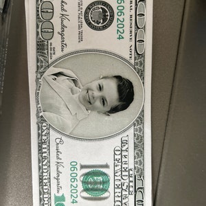 Personalized 100 Dollar Bill Prints, Perfect for the Bride, Birthday ...