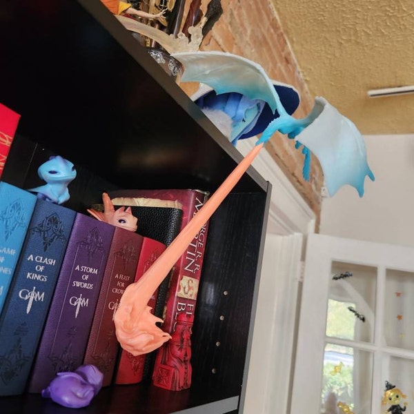 Fire Breathing Dragon Wyvern Book Nook or Wall Mount 3D Print ...