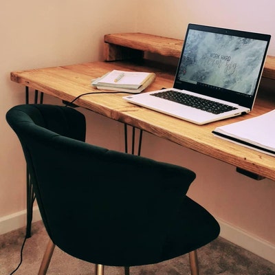 Rustic Desk for Home Office Desk Hairpin Legs Steel Legs - Etsy
