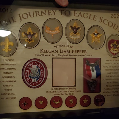 Journey to Eagle Plaque, 11x14 Wood Plaque, Eagle Scout Patches, Eagle ...