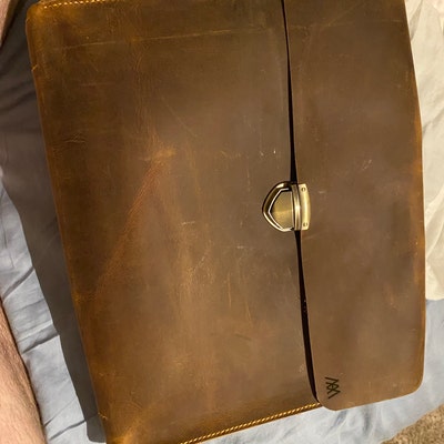 Personalized Vintage Leather Document Holder Case Folder ,A4 / Letter ...