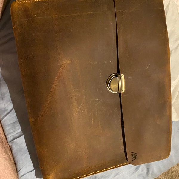Personalized Vintage Leather Document Holder Case Folder ,A4 / Letter ...