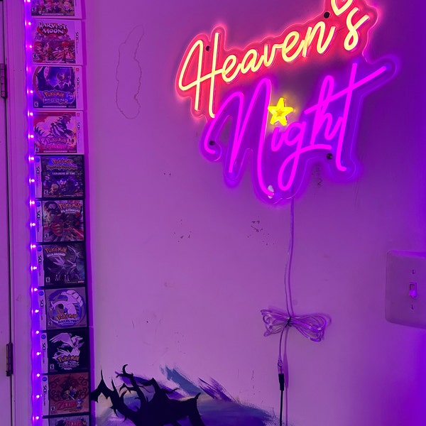 Heaven's Night Neon Sign | Custom Neon Lights Sign | Wedding Neon Sign ...