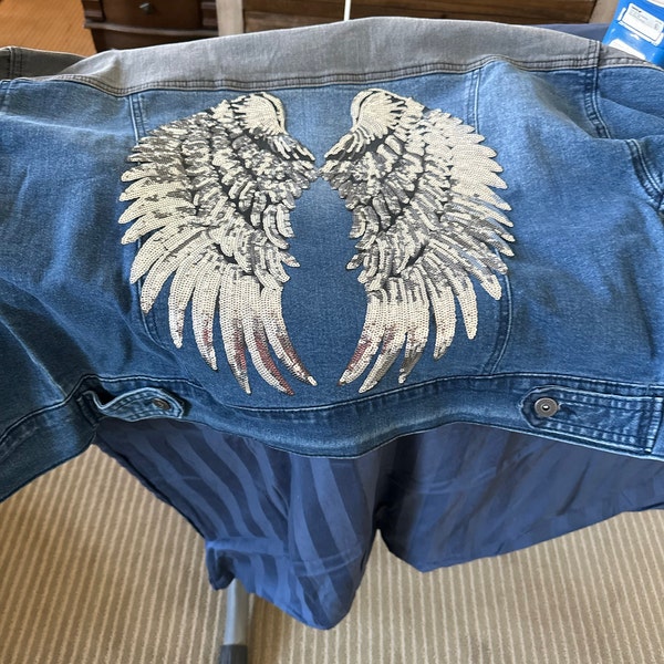 Angel Wings Patch-iron on Patch-silver, Gold, Rose Gold, Rainbow, Black ...