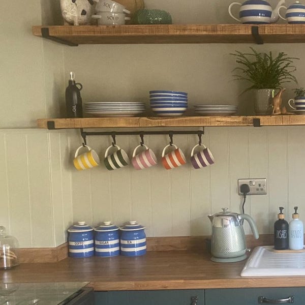 Mug Rail for Hanging Cups/utensils Available in 60/80cm to Fit Under ...