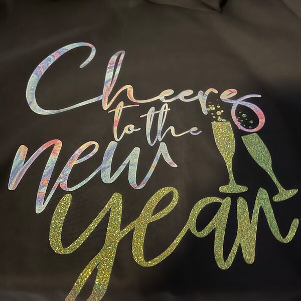 Cheers to New Year SVG, Glitter Champagne, New Year's Eve (digital ...