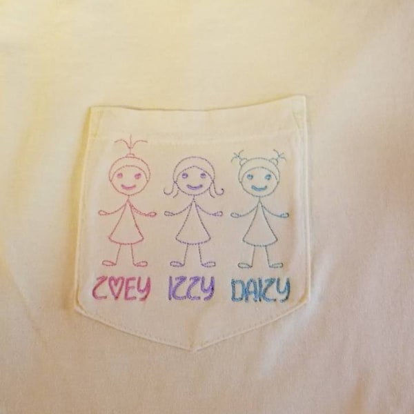 STICK FIGURES Embroidery Design Collection Stick Family Mom Dad Boy ...
