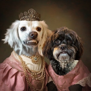 Custom Renaissance Pet Portrait Royal Dog Painting Pet - Etsy