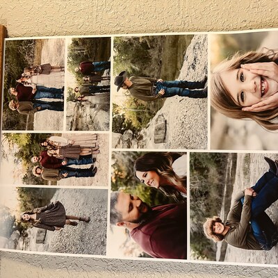 Personalized 8 Photo Hanging Canvas, Custom Family Photo Collage ...