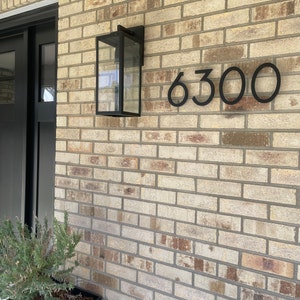 Black Metal House Numbers 5 Inch Modern Address Numbers - Etsy