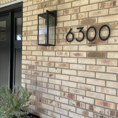 Black Metal House Numbers 5 Inch Modern Address Numbers - Etsy