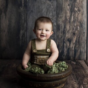Sitter Boy Photo Outfit Sitter Neutral Props Baby Boy Romper 6-12 ...