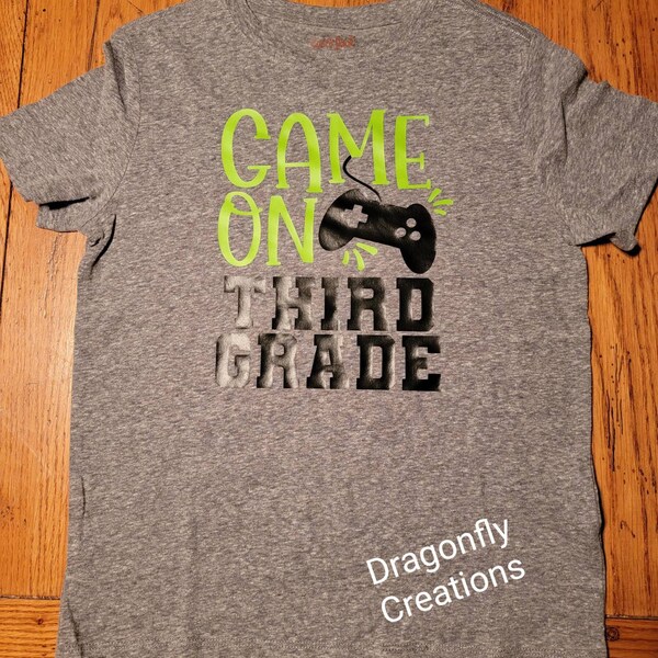 3rd Grade SVG, Game on Third Grade SVG, Gaming Shirt SVG, Digital ...