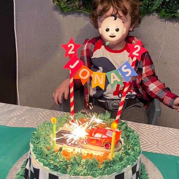 Personalised Dinosaur Cake Topper ANY AGE NAME, Custom Personalised T ...