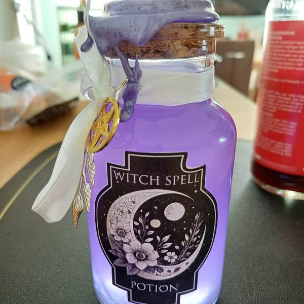 FAIRY GOLD GLOWING MAGIC POTION / Potion Bottle With LED Light ...