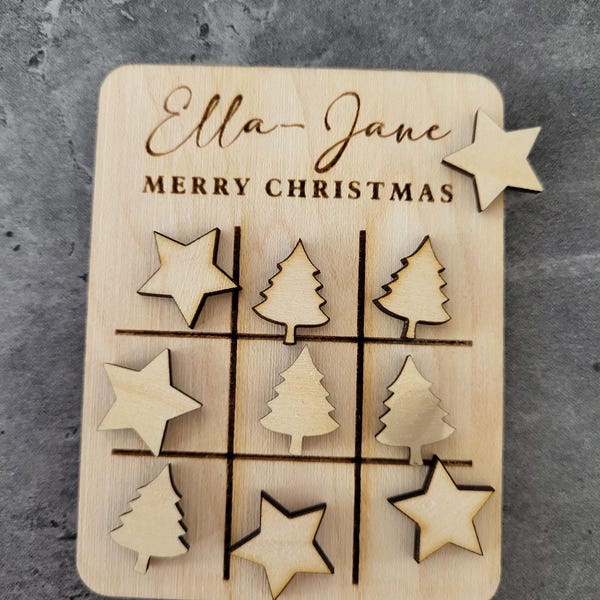 Personalised Christmas Favour Game / Noughts and Crosses / Table ...