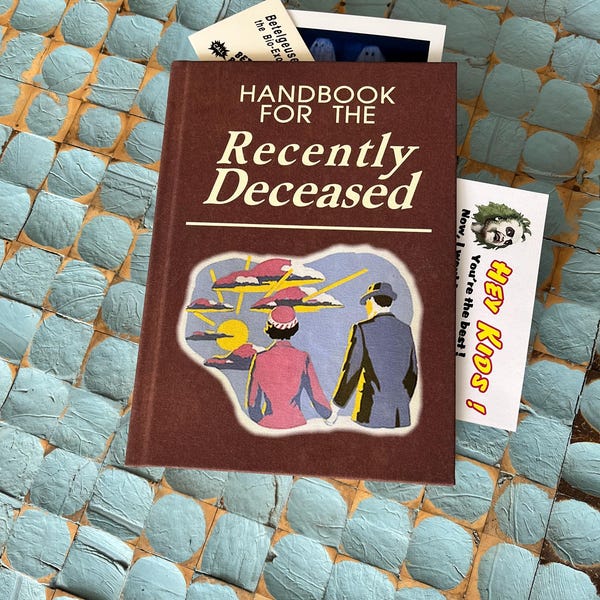 Handbook for the Recently Deceased Book / Handmade Prop, Halloween ...