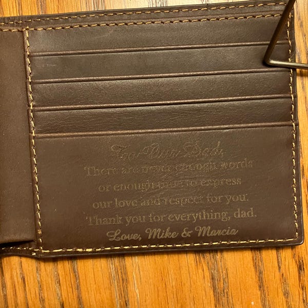 Daddy Wallet, Dad Custom Wallet, Birthday Gift From Daughter, Engraved ...
