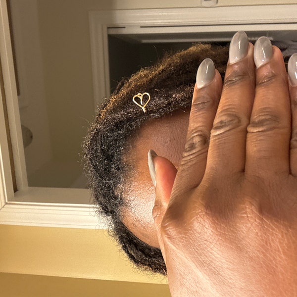 Handcrafted Heart Loc Jewelry, Heart Loc Cuff, Wedding Hair Accessories ...