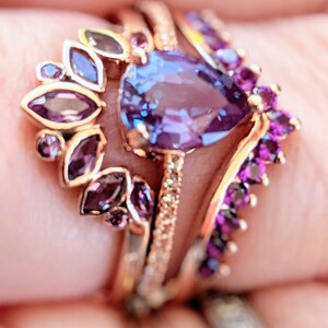 Square Shaped Curved Wedding Band Contour Teardrop Simulant - Etsy