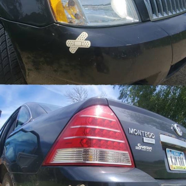 Vinyl Sticker / Decal for Car Bumper / Window. Dent / Scratch / Damage ...