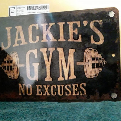 Personalized Gym Sign, Custom Home Gym Decor, Fitness Wall Art ...
