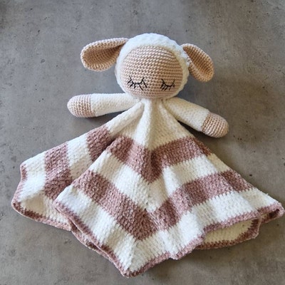 Sheep Lovey Pattern Crochet Sheep Security Blanket Amigurumi Pattern ...