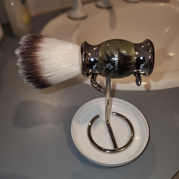 Luxury Wooden 3pc Mini Shaving Kit for Men Black Badger Shaving Brush ...