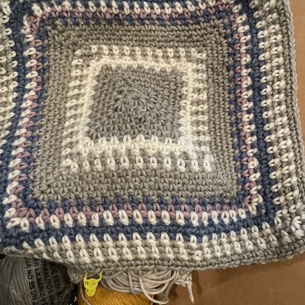 Moss Stitch Square Temperature Blanket Crochet Pattern & Color Chart ...