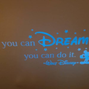 If You Can Dream It You Can Do It Walt Disney Quote Wall Decal Kids ...